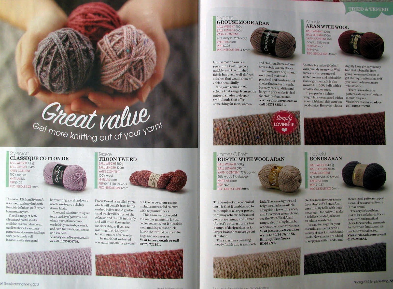 Hand Knitted Things: Hand Knitted Things in Simply Knitting Magazine