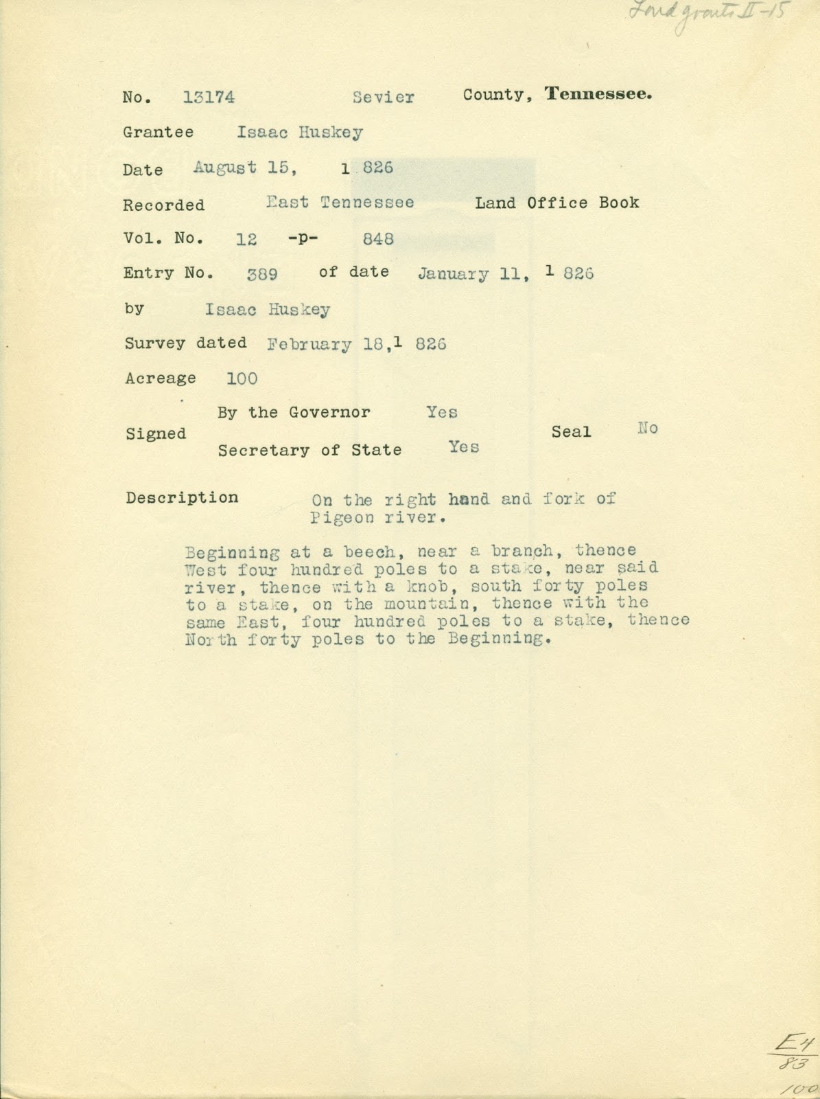 Huskey Roots: Isaac and Jane (1772 - 1846)