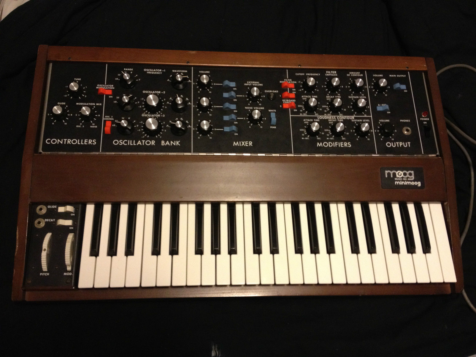 MATRIXSYNTH: 1970's Moog Minimoog model d monophonic analog synthesizer