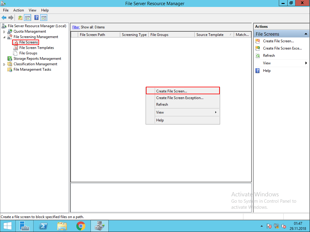 File Server Resource Manager ile Dosya Filtreleme - Mustafa Sabri OĞUZ