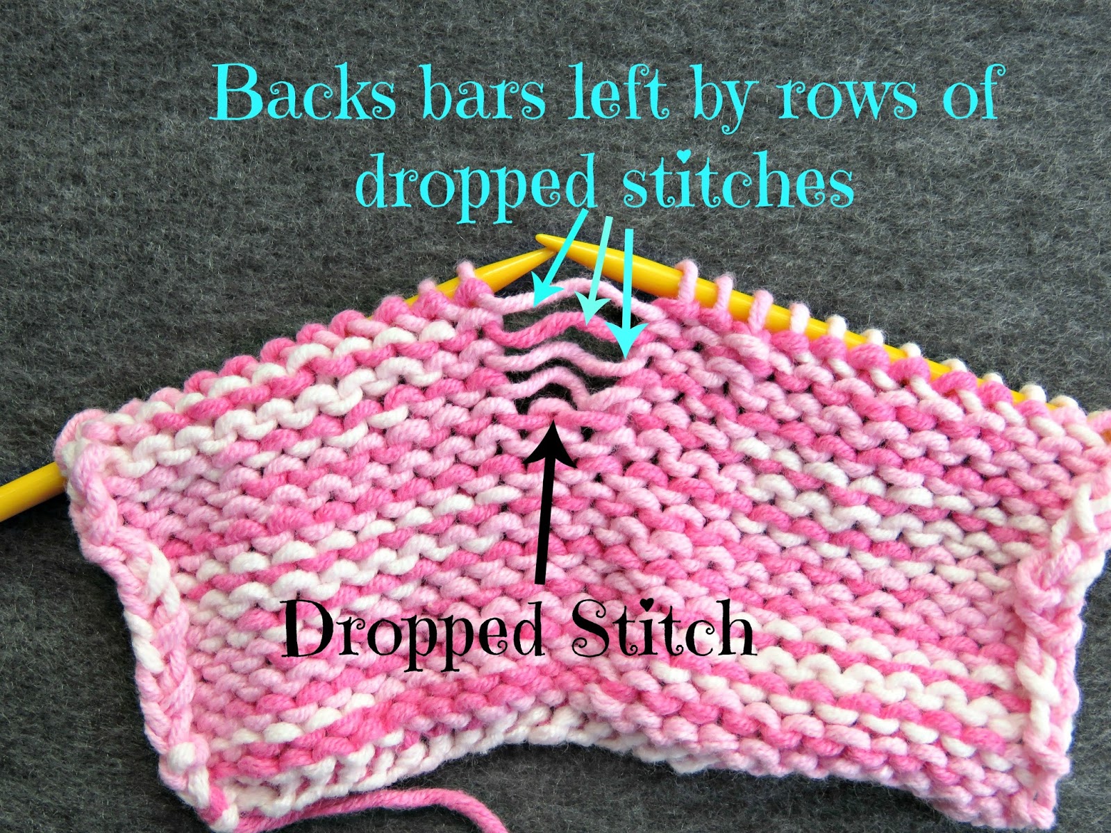 just saying ...: How to save dropped stitches in stocking stitch ...