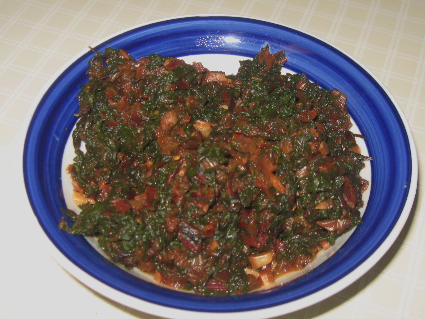 Revathi's Cook Book: Red Swiss Chard Poriyal (thoran)