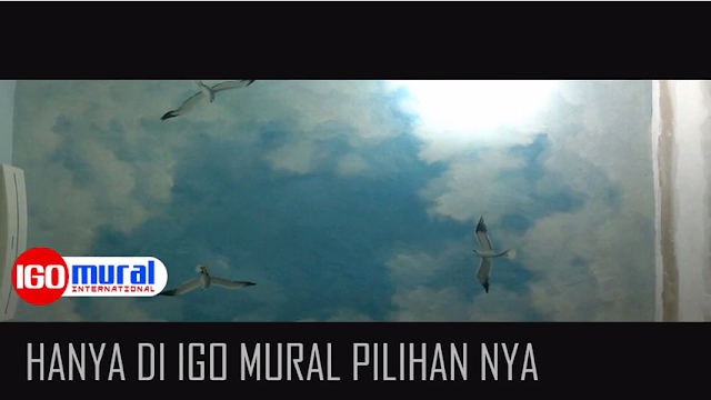 Contoh Lukisan Awan Di Plafon Paling Terindah - Mural 3D Indonesia