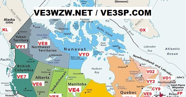 NXDN CANADA - Amateur HAM Radio : Canada Call Sign Map