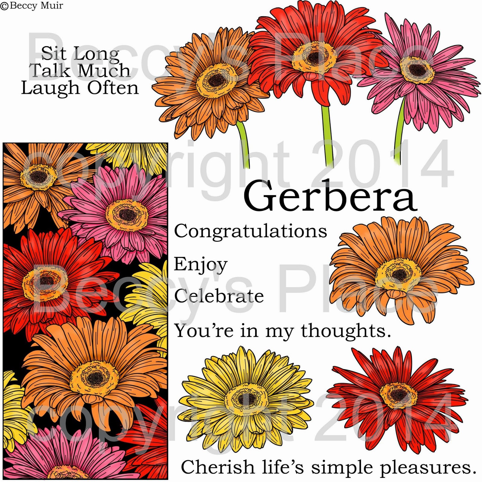 Beccy's Place: New Release: Gerbera Set