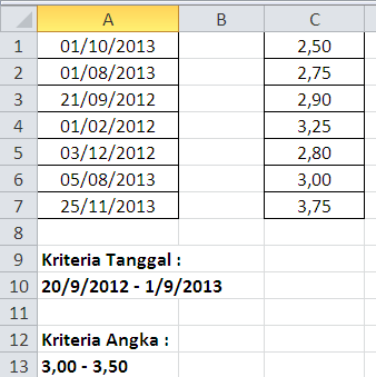 Tips-tips Rumus Excel: Menghitung Rentang Tanggal dan Rentang Angka Desimal