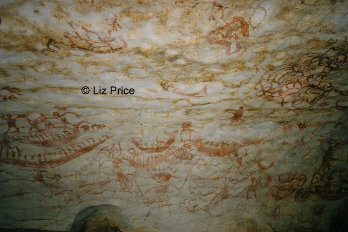 Caving in SE Asia: cave paintings at Niah