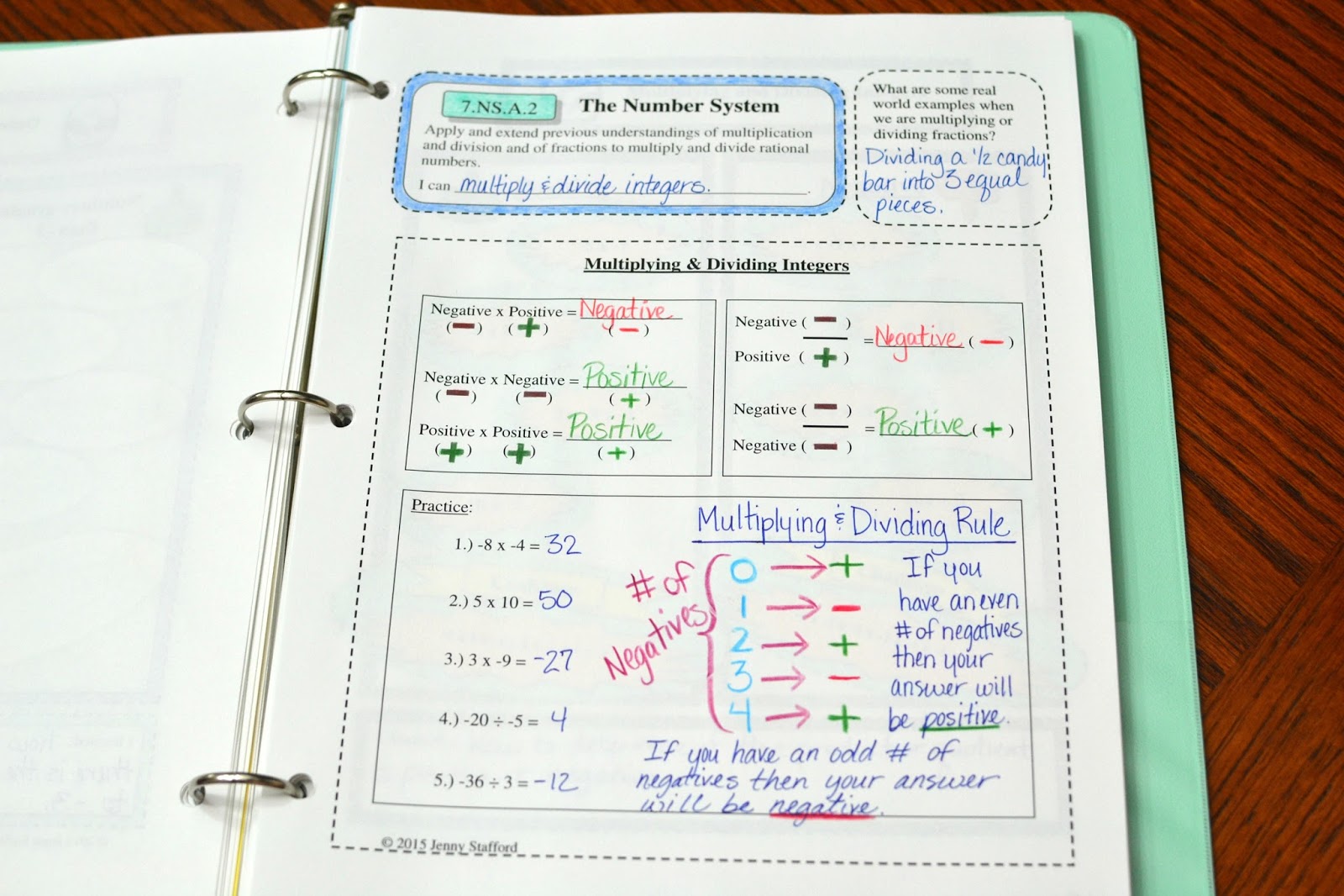 Math in Demand: 7th Grade Math Interactive Notebook
