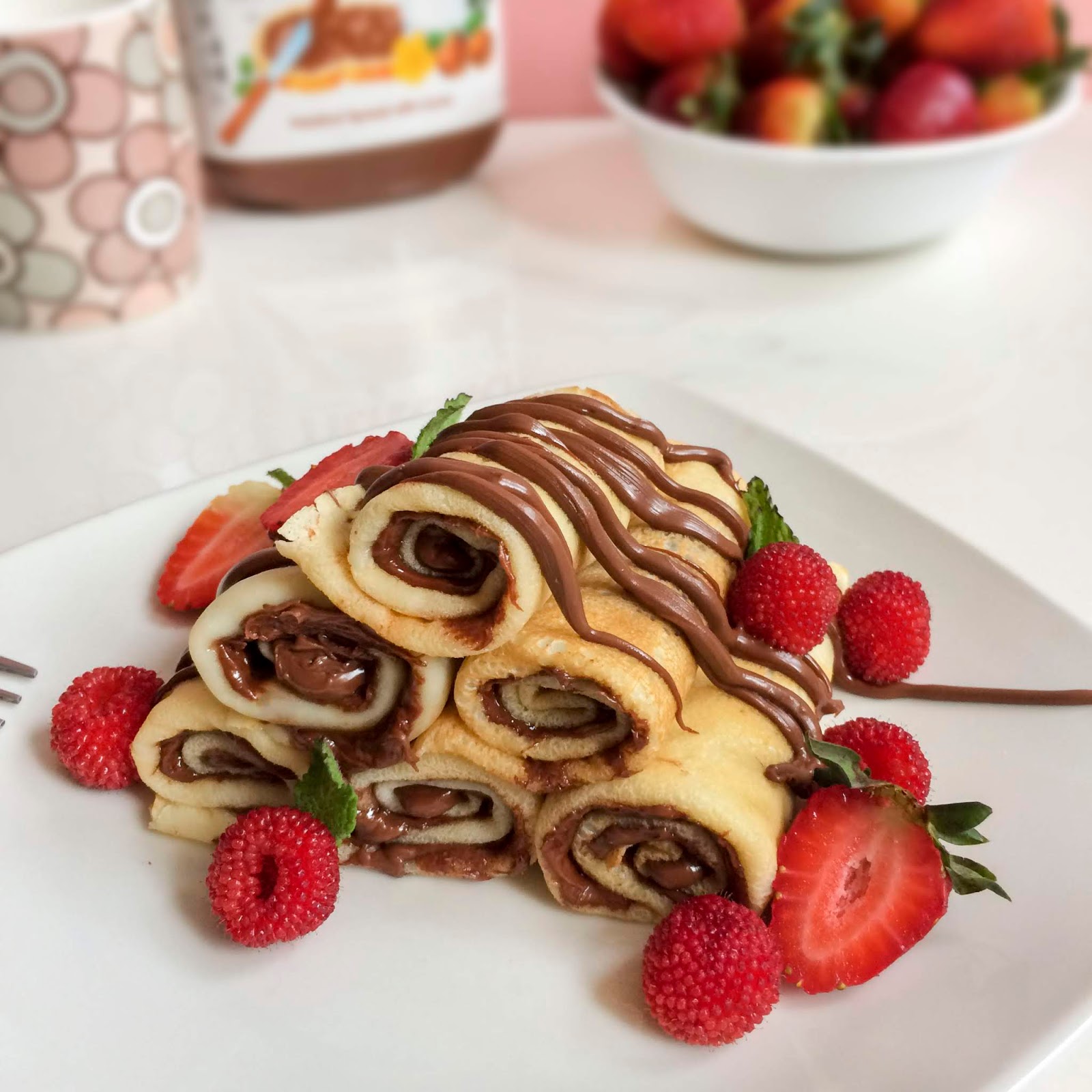 Las mejores crepes con Nutella y fresas