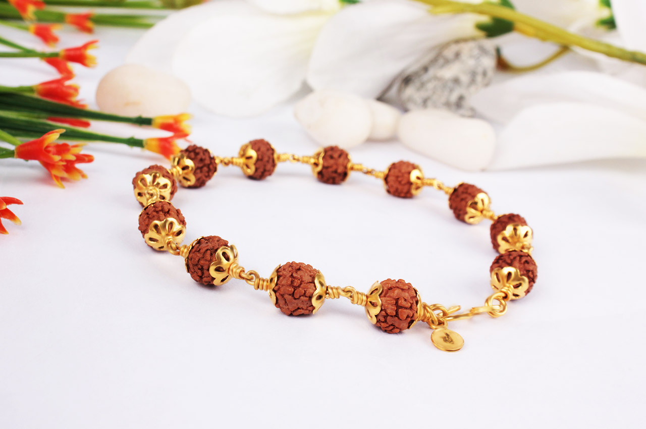 Gold RUDRAKSHA bracelet designs | 916 jewellery - Indian GOLD jewellery ...