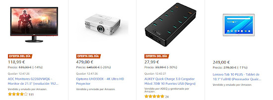 ¡Ofertas Amazon! Cuatro "Ofertas Destacadas", cinco "Ofertas del Día" y ...