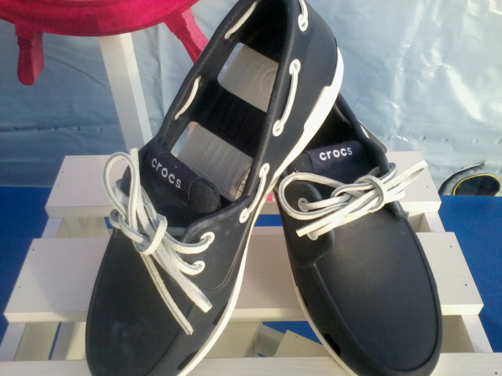 Purple Plum Fairy: RUN SAILOR RUN! GAME LAUNCHES CROCS NEW BOAT SHOE LINE