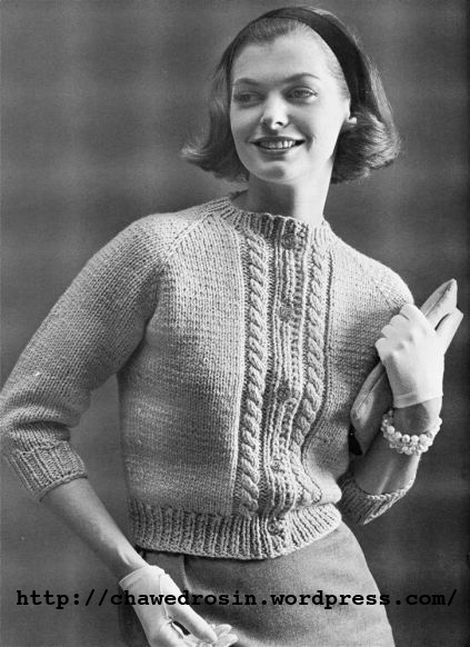 The Vintage Pattern Files: 1960's Knitting - Raglan Cardigan