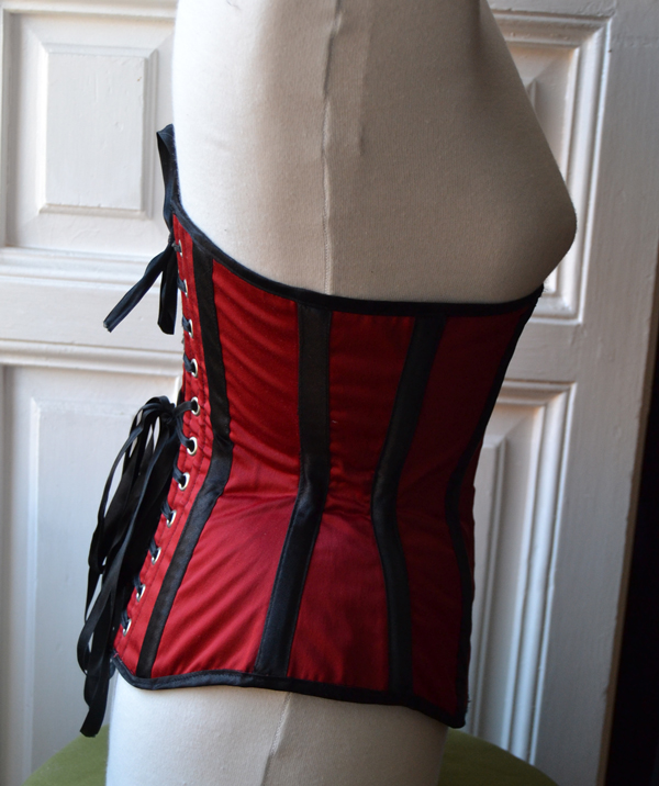 Deep red corset