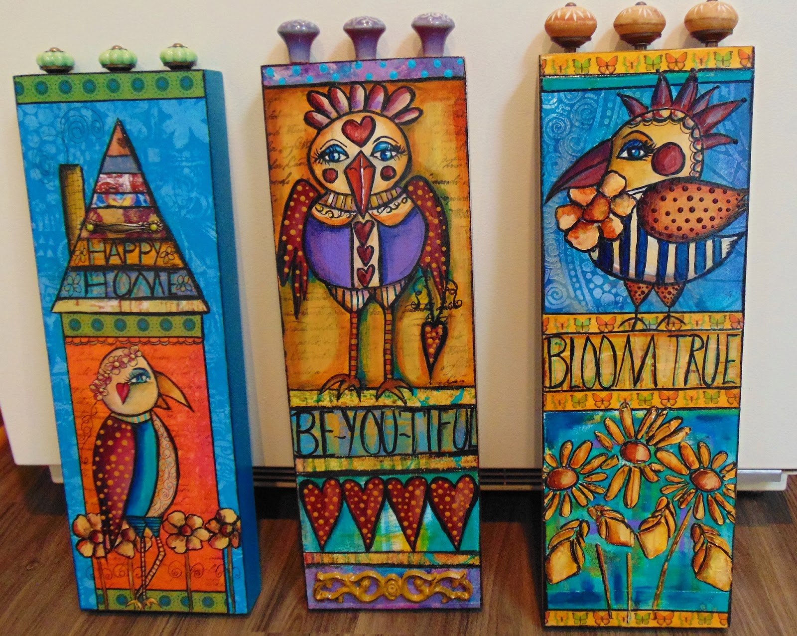 My Art Journal: New Quirky Bird Paintings