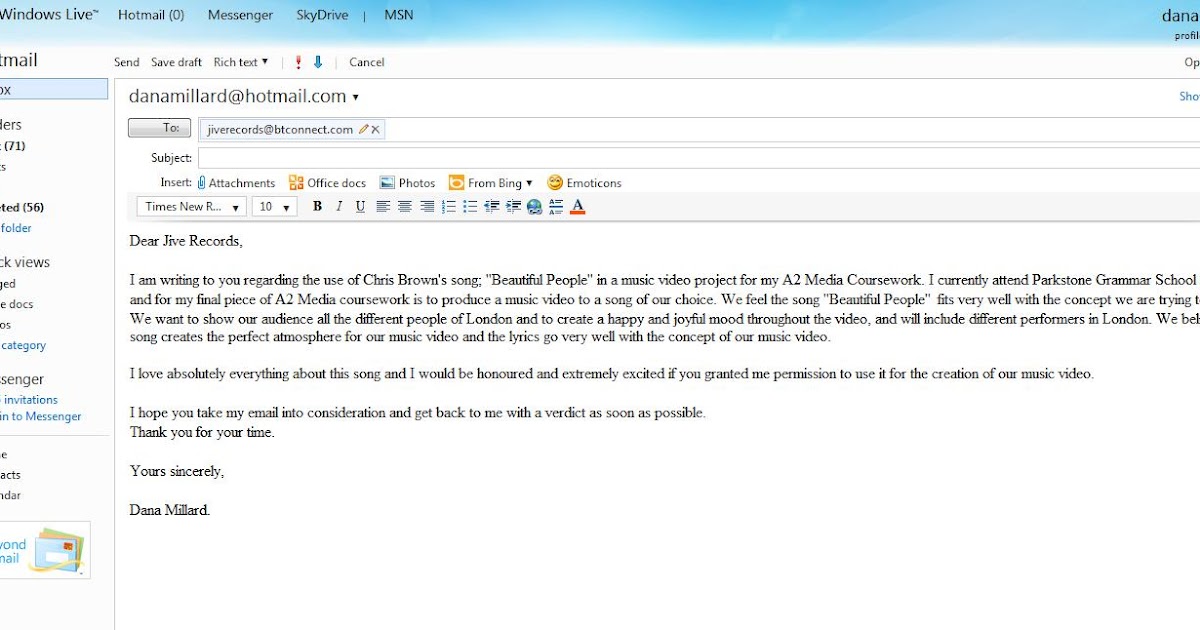 Media Studies A2: The permission letter