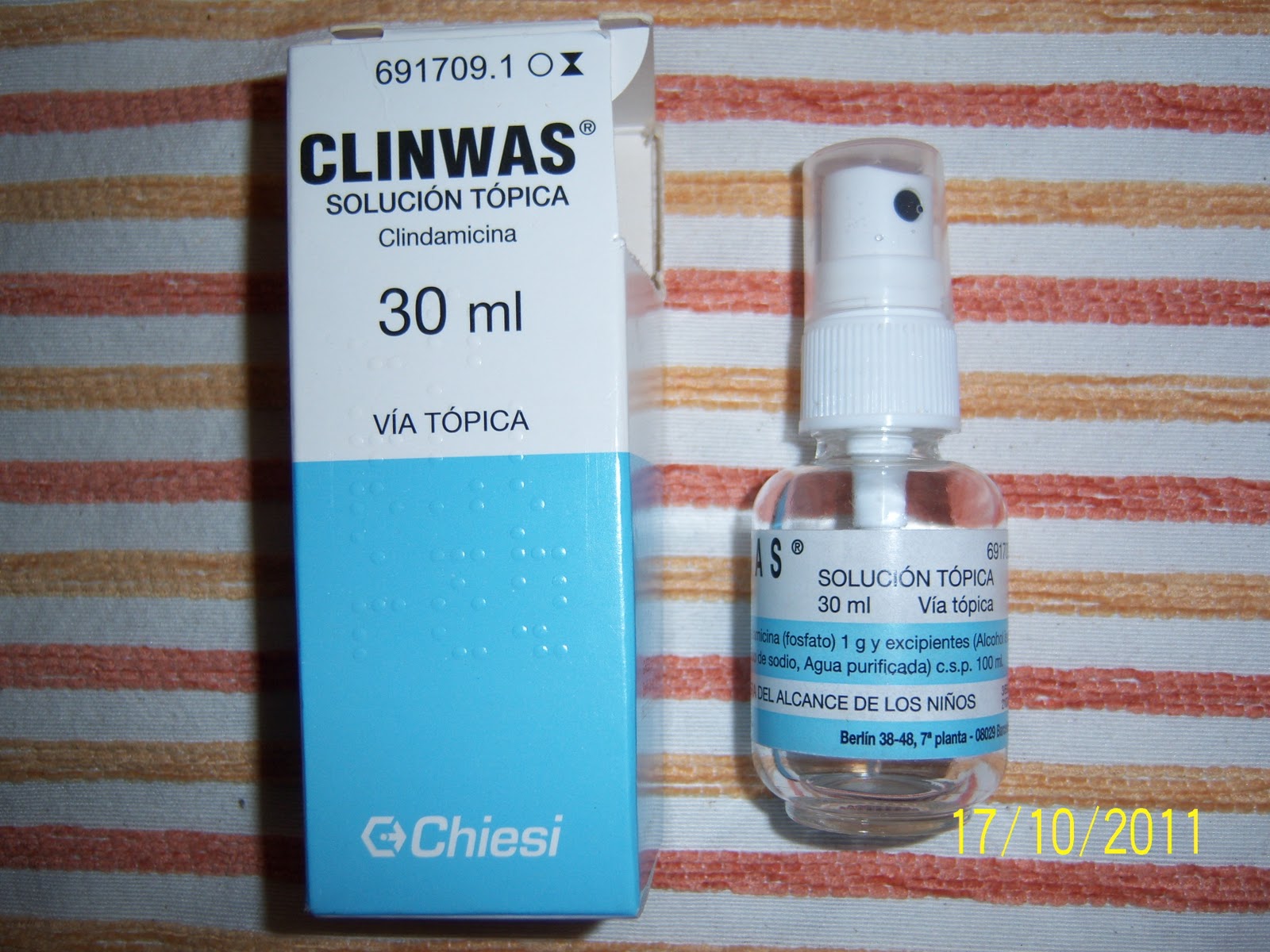 OPINIÓN PRODUCTOS DE BELLEZA: CLINWAS solución tópica clindamicina