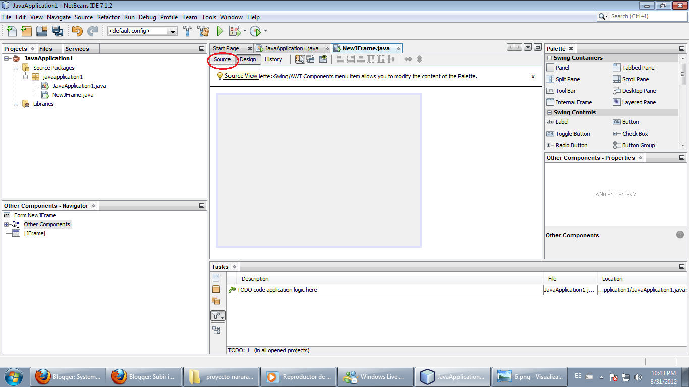 Ing Ciencias y Systemas : Nuevo proyecto en netbeans y ventana GUI