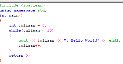 Contoh Program C++ Perulangan While Serta Penjelasan dan Floawchartnya ...