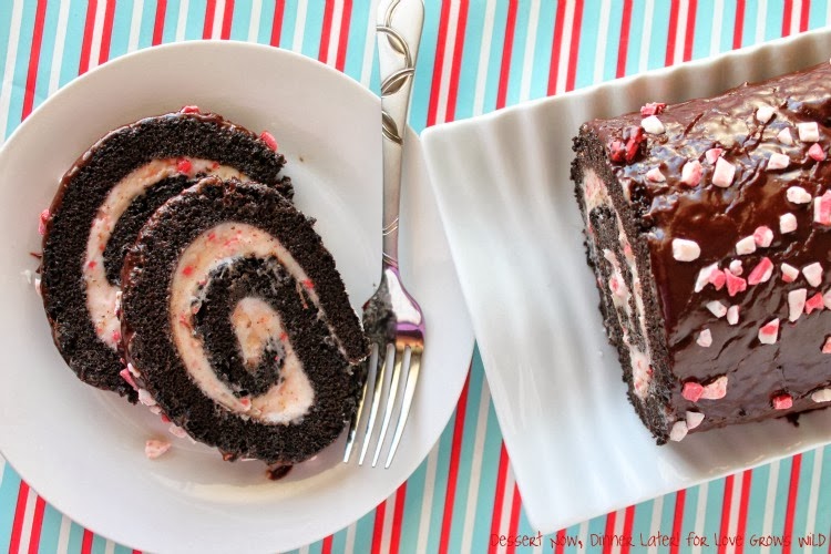 Dark Chocolate Peppermint Roll | Dessert Now Dinner Later