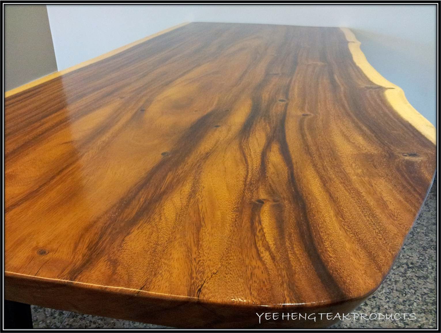 Yee Heng Teak Products: Live Edge Table with Bench