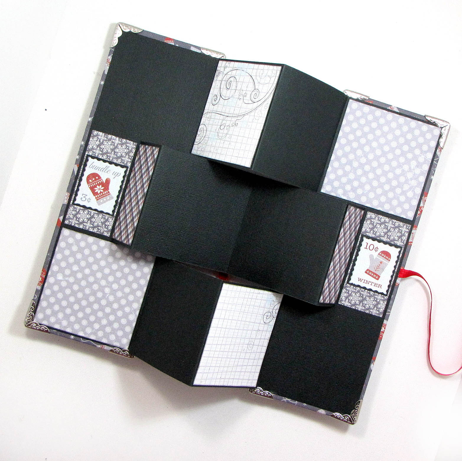 A 'Wintery' Tri-fold Mini Album With Tutorial | Embrace Serendipity