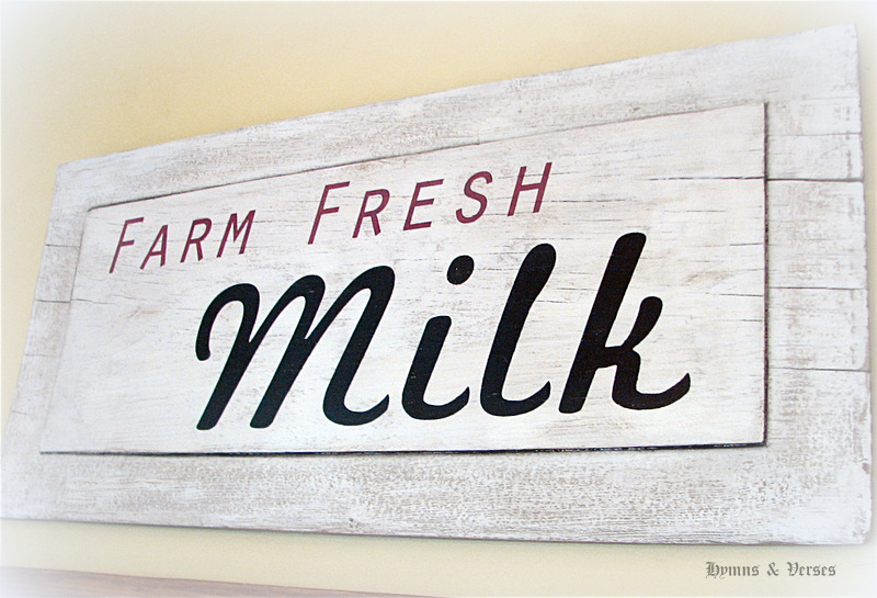 DIY Farm Fresh Milk Sign | Hymns and Verses