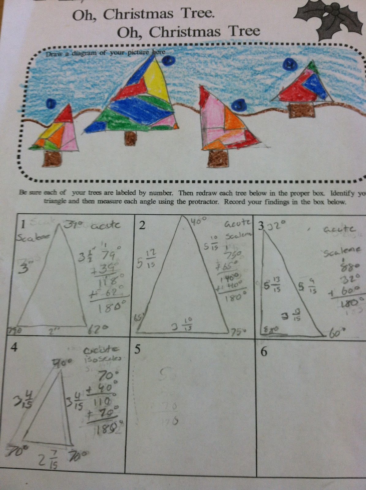 Christmas Tree Forests...and protractors | Teaching in Room 6