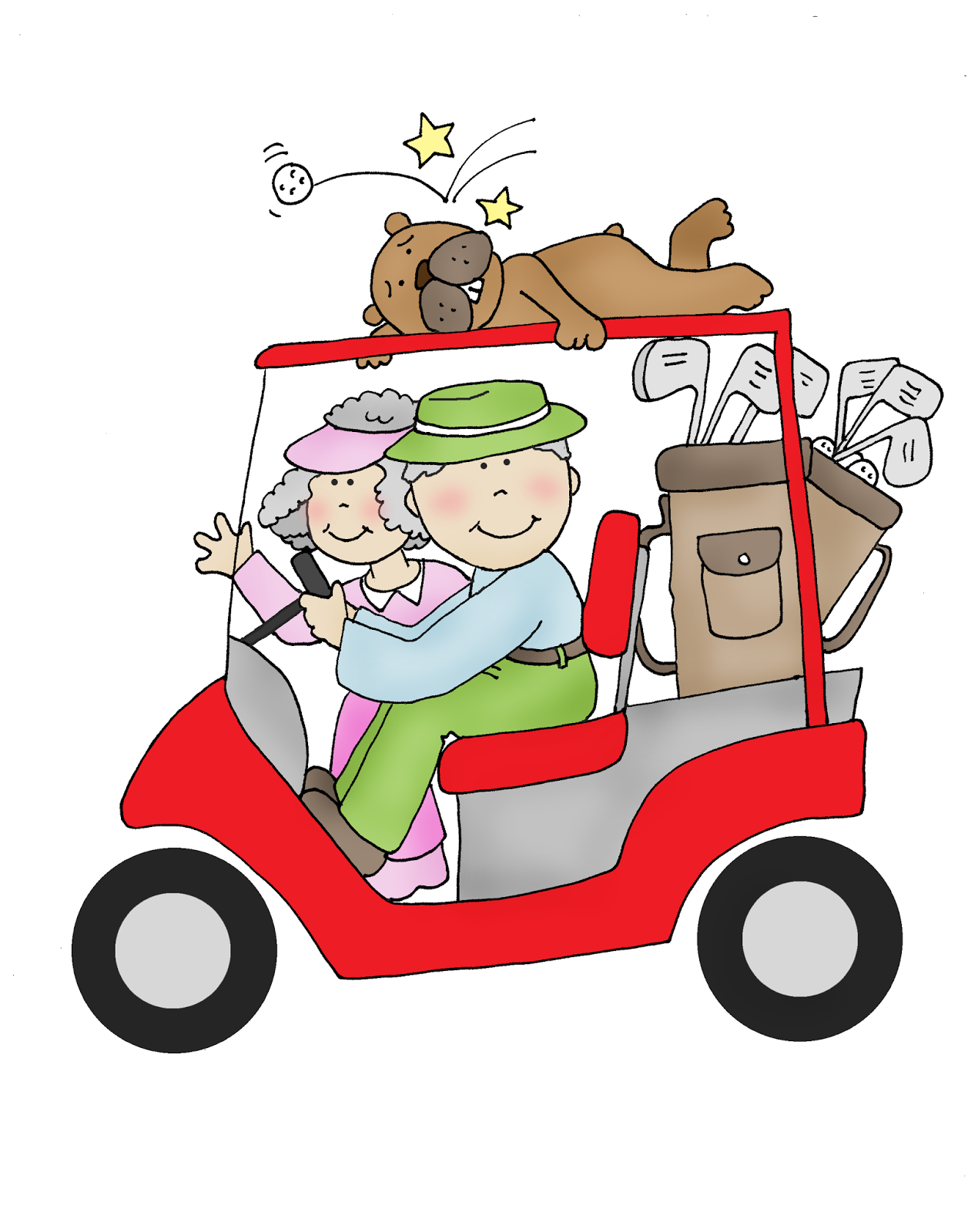 Free Dearie Dolls Digi Stamps: Gopher and Golf