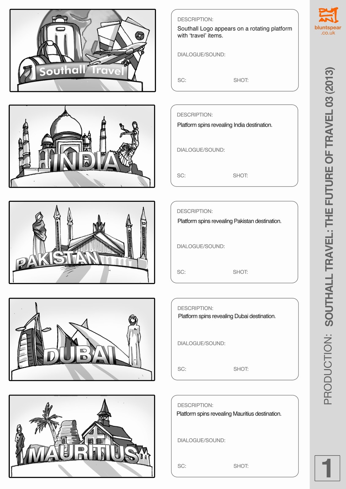 The Blunts: Travel Agency Storyboards