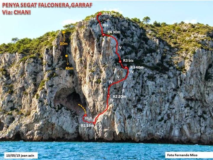 joan asín: PENYA SEGAT DE LA FALCONERA. Via CHANI