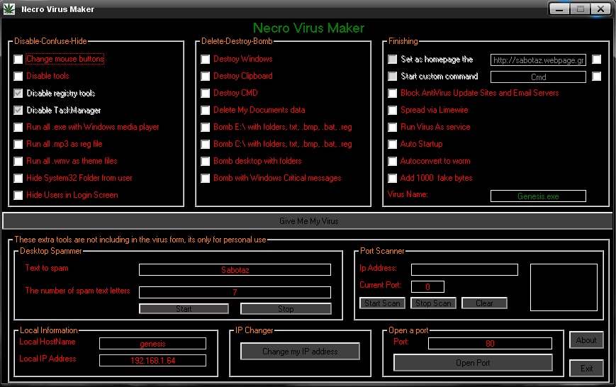 Virus Generator SAnAS Software virus-generator-sanas-software