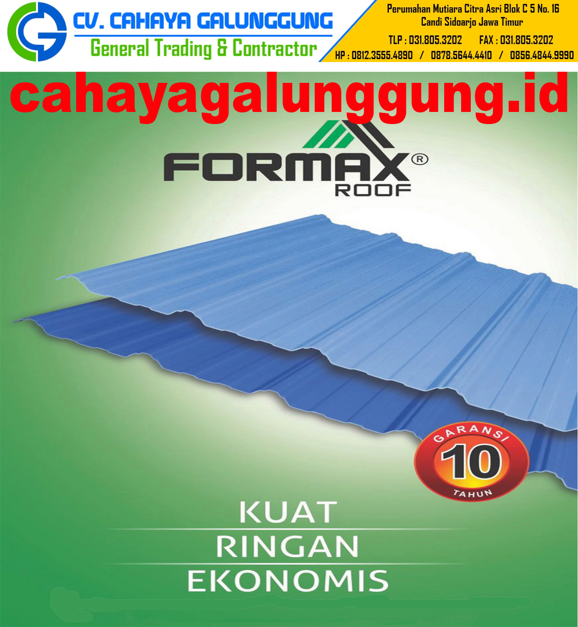Brosur Dan Harga Atap Pvc Formax Roof | BROSUR HARGA ATAP 2018 ...