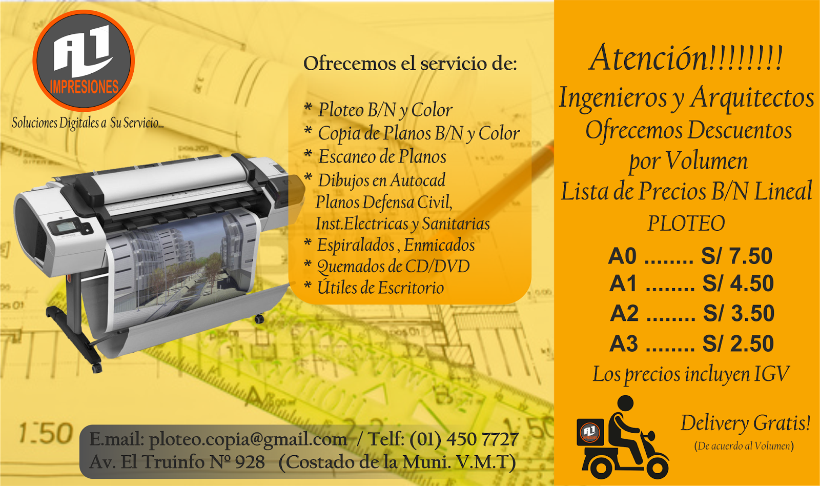 PLOTEO, COPIA, ESCANEO Y DIBUJO DE PLANOS: PLOTEO, COPIA, ESCANEO Y ...