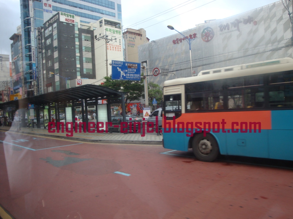 Philippine Transportation Photos: Korea: Bus and Bus Stop in Downtown Busan