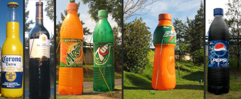 Inflatables cans & bottles