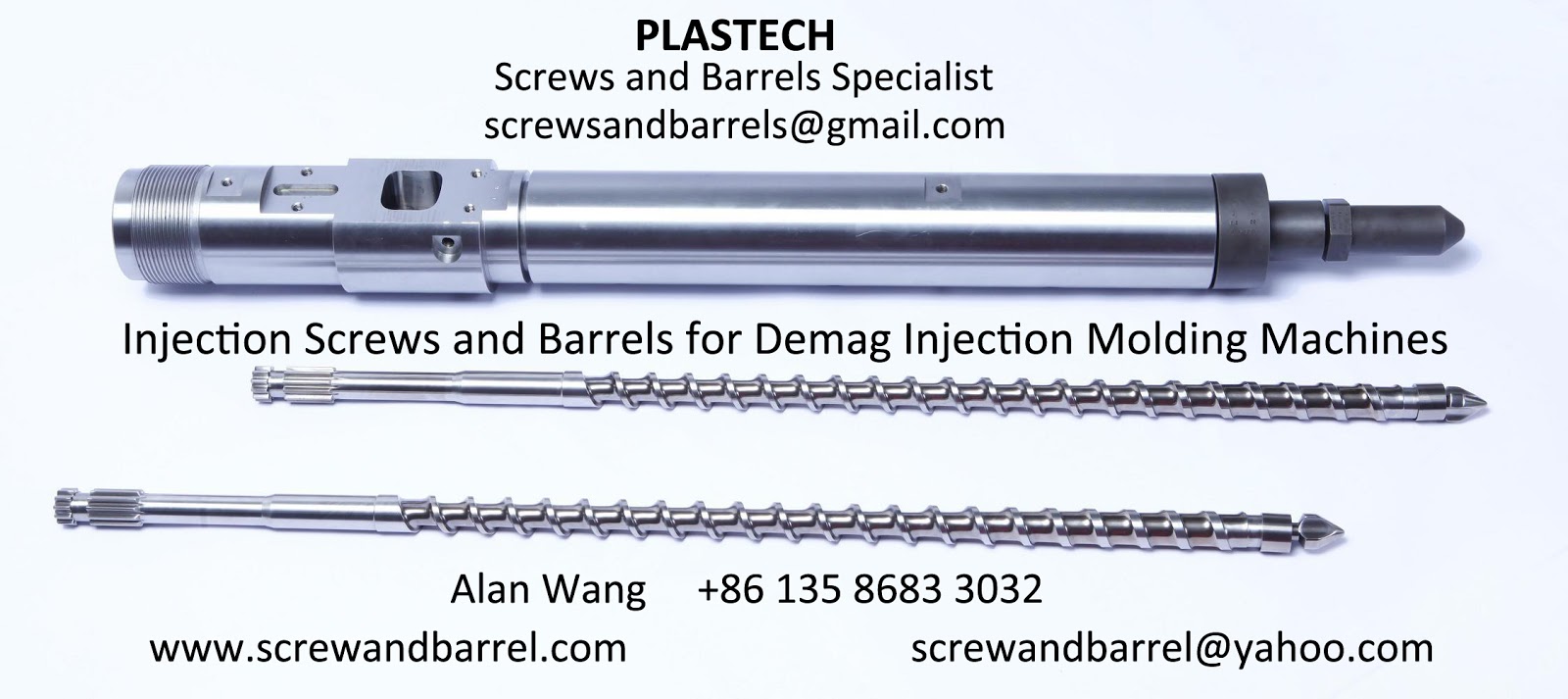 Demag injection screws, barrels, cylinders, screw tips and other front ...