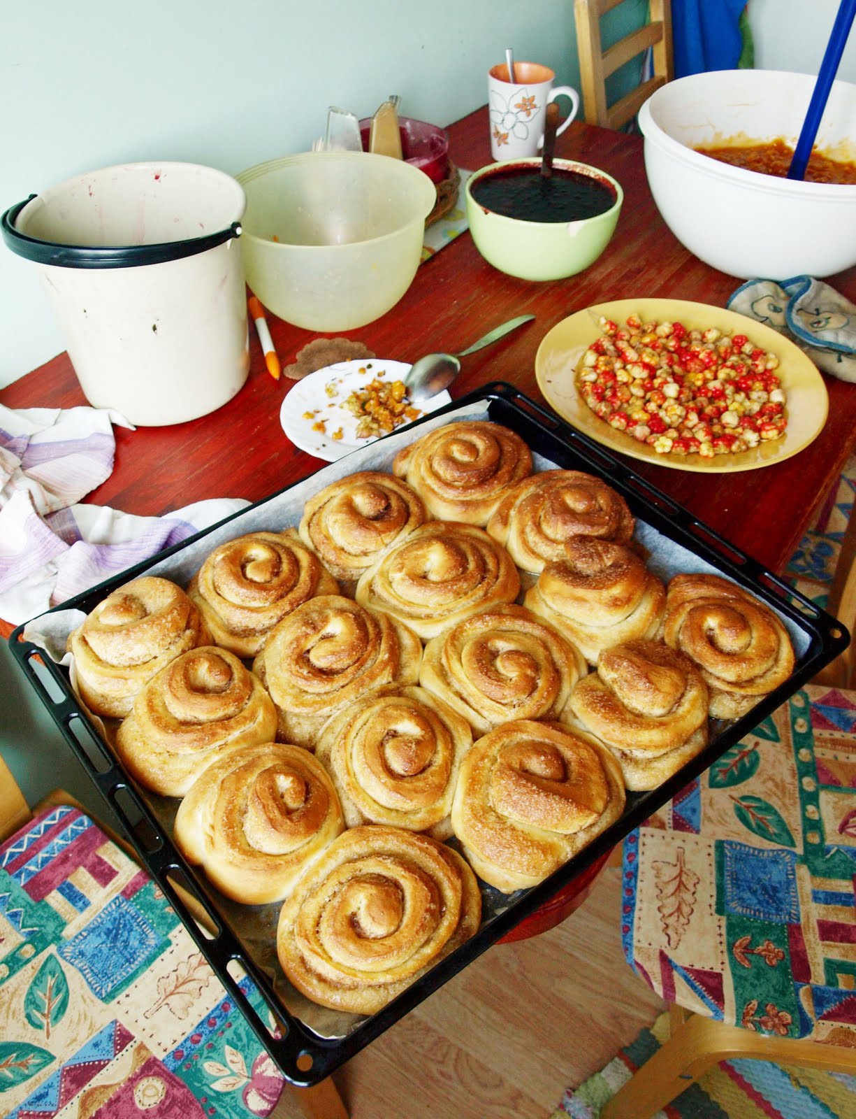 Minu tegemistest köögis: Murakad, mustikad, vaarikad ja kaneelirullid