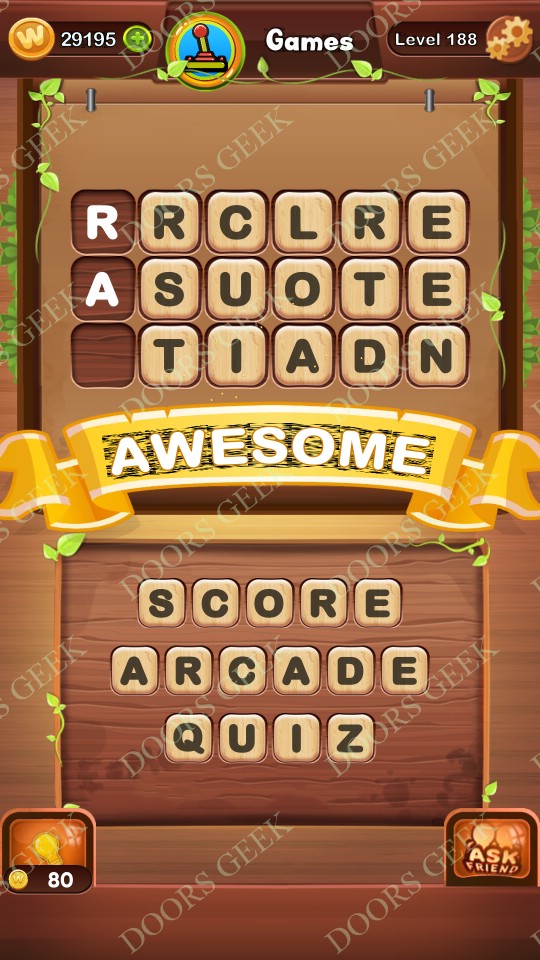 Word Bright Level 188 Answers ~ Doors Geek
