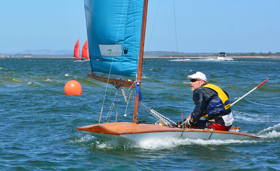 Wooden Scow Sailing