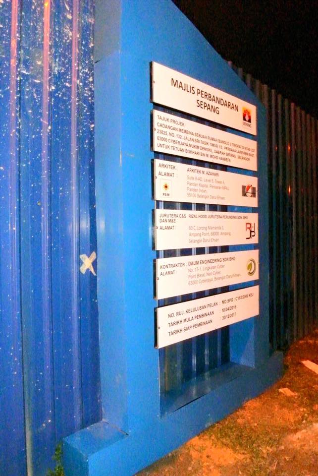 Kilang Signboard: Signage Projek Pembinaan