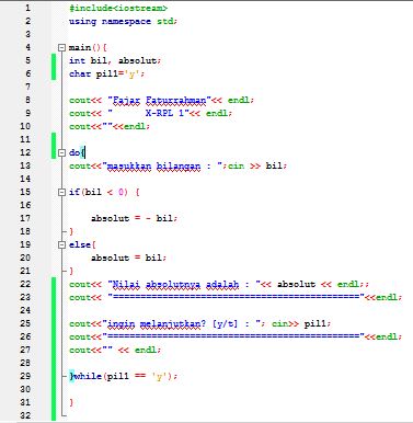 Koding di codeblocks dengan bahasa c++: 2018