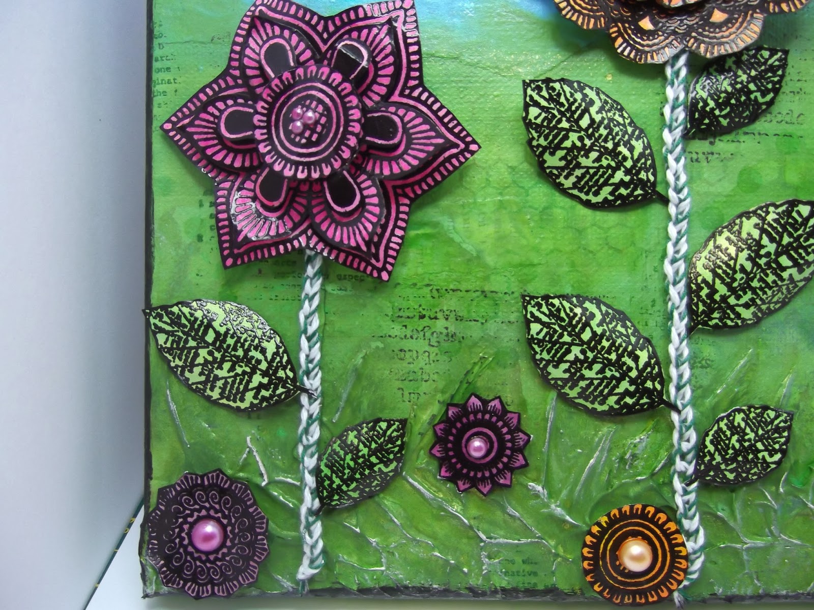 Kezzy's Crafty Journey: Creative Expressions - Flower Canvas