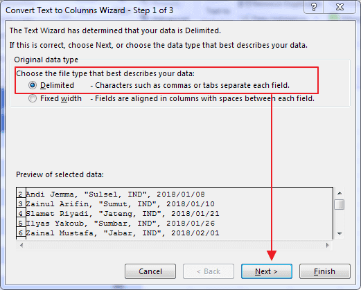 Text To Columns - Cara Memisahkan Atau Membagi Isi Sel Di Excel - Kelas ...