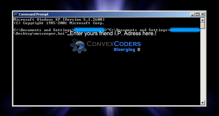 Chat with Friends through MS-DOS Command Prompt | Convex Coders