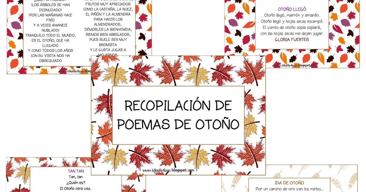IDEALEDUCA: ¡¡¡Tarjetas Recopilación Poemas de Otoño!!!