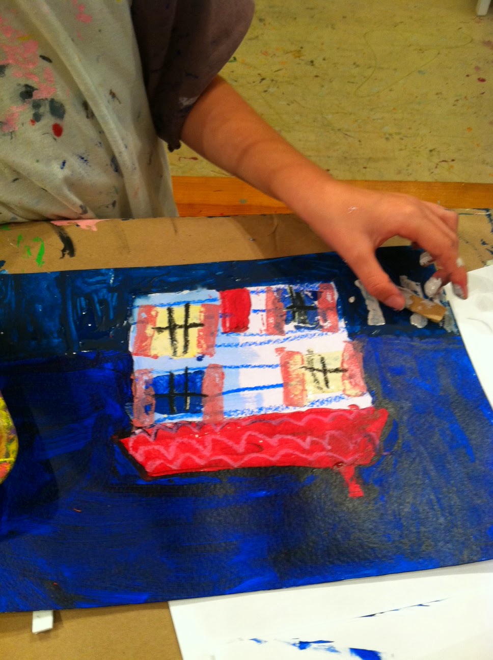 Scribble Art Studio Blog: Fun New Projects!: Painted Houses!