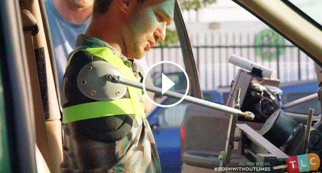 Man With No Arms Or Legs Drives Car For The First Time And It’s AMAZING ...