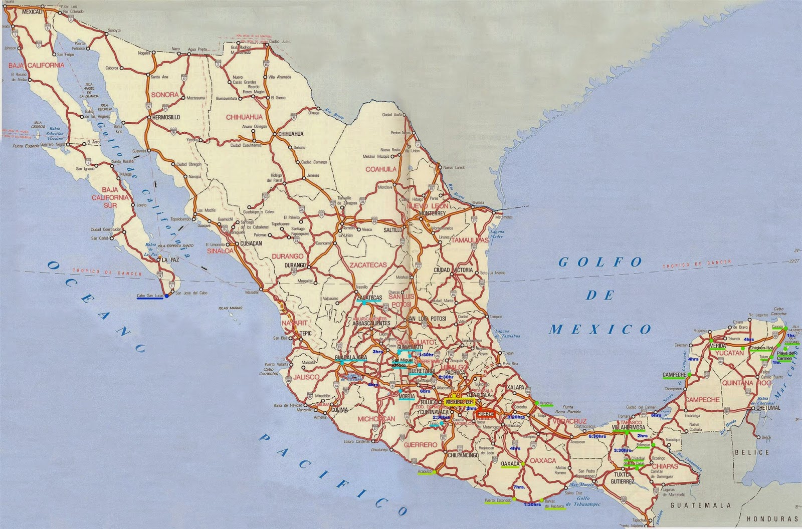 El espacio de la Geografia: Mapas de Mexico