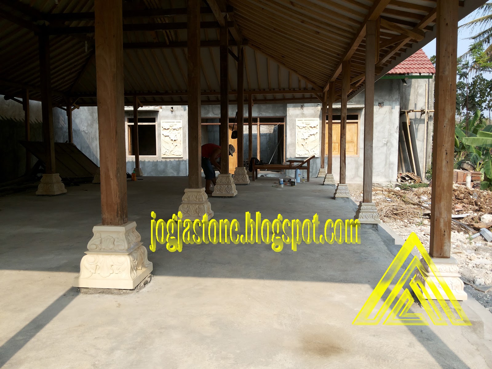 Umpak joglo batu alam paras jogja